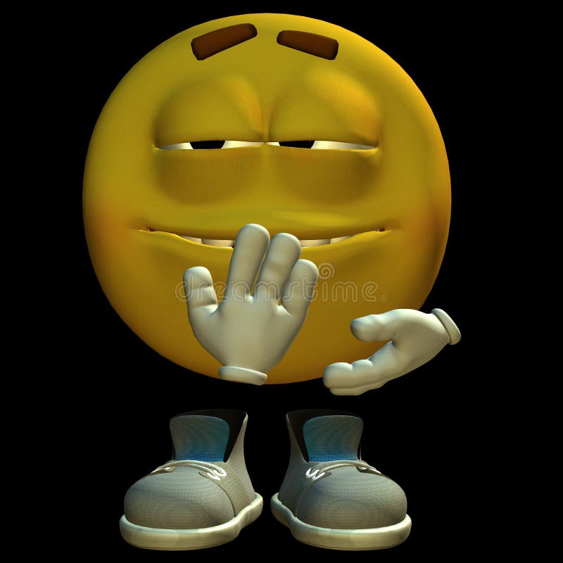 3D rendered emoticon stock illustration. Illustration of emoticon - 5468506