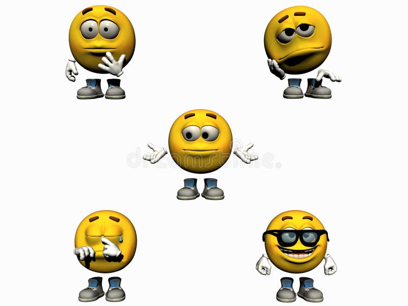 3d Emoticon Collection Part 3 Stock Illustration - Illustration of ...