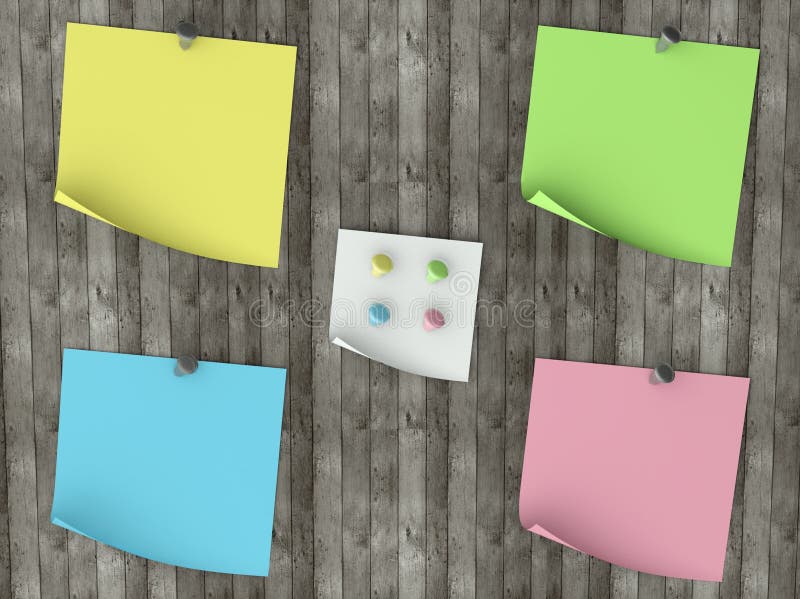 3d Empty Note on Metal Background Stock Illustration - Illustration of ...