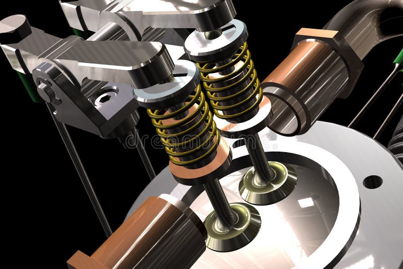 Engine Function - Operating Principle Stock Illustration - Illustration ...