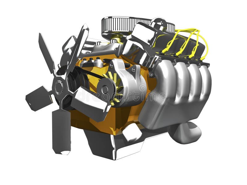 V8 Engine stock illustration. Illustration of eight, automobile - 5381534