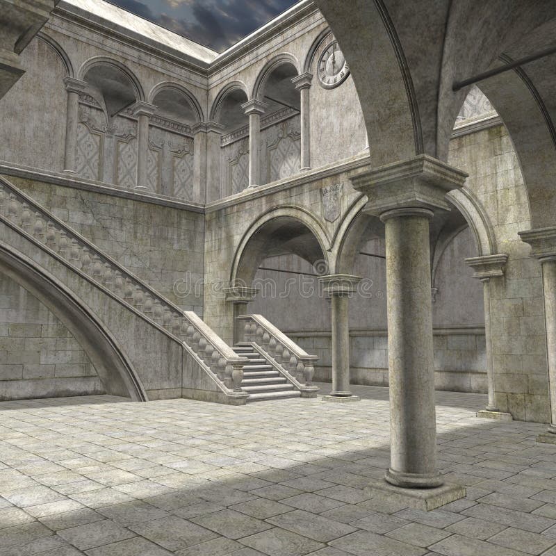 3D Fantasy Building stock illustration. Illustration of fantasy - 7577098