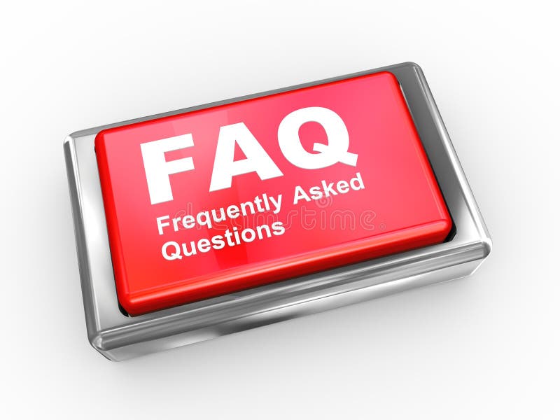 Button Icon: FAQ stock illustration. Illustration of rendering - 17212441