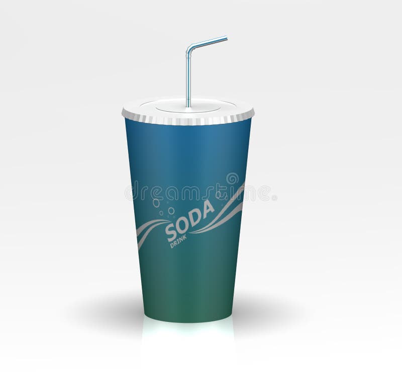 3d Fast Food Soda with Design on it Stock Illustration - Illustration ...