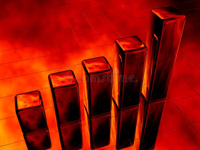 3d fire diagram bar chart stock illustration. Illustration of graph ...