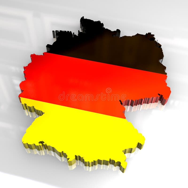 3d flag map of germany stock illustration. Illustration of icon - 7187745