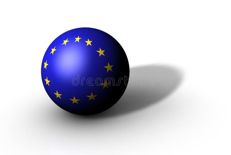 3d Flag Sphere of European Union Stock Illustration - Illustration of ...