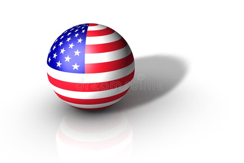 3d Flag Sphere, USA stock illustration. Illustration of countries - 5363770