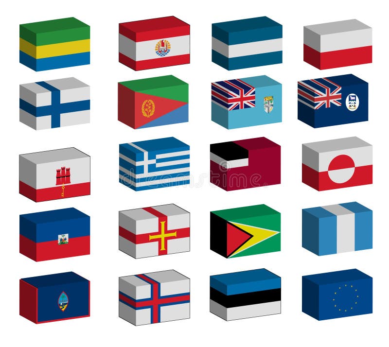 3D Flags Set Picture. Image: 12389942