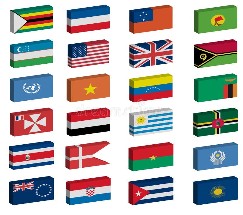 All Vector World Country Flags. Part 1 Stock Vector - Illustration of ...