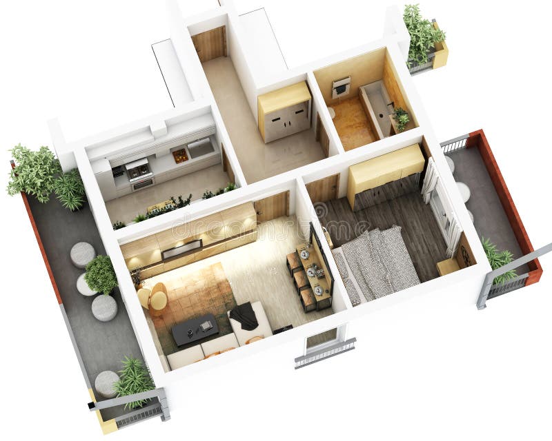 3d floor plan stock illustration. Illustration of computer - 37626641