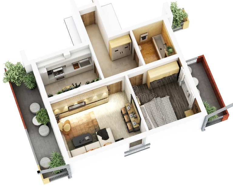 Color Architectural Floor Plan Stock Illustrations – 2,987 Color ...
