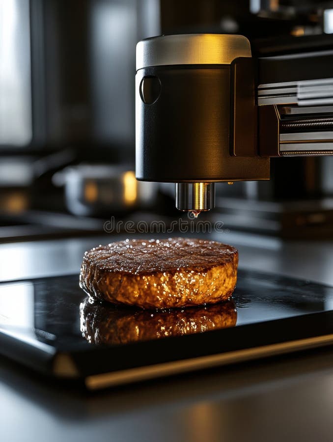 A 3D Food Printer Constructs a Realistic Plant-based Steak on a Sleek ...