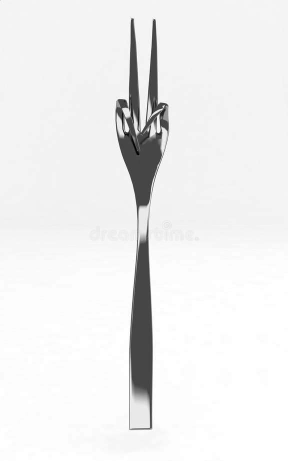 3d fork (victory) stock illustration. Illustration of finger - 17120001
