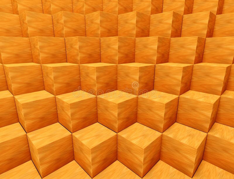 3d Forme Géométrique Abstraite, Cubes Illustration Stock - Illustration ...