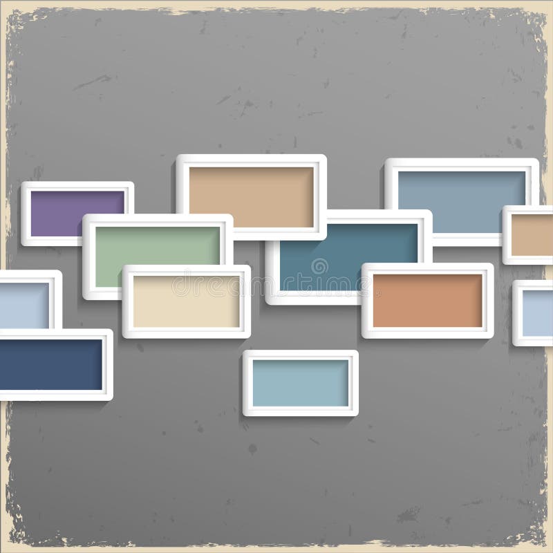 3d Frames on Grunge Background Stock Vector - Illustration of modern ...