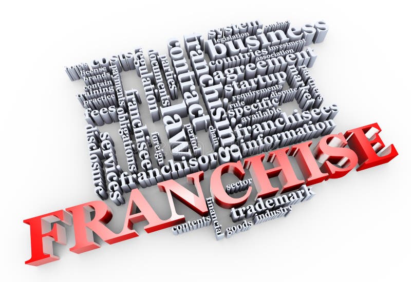 3d franchise wordcloud stock illustration. Illustration of chain - 24870062