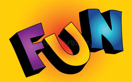 3D fun word stock vector. Illustration of vibrant, leisure - 17061254