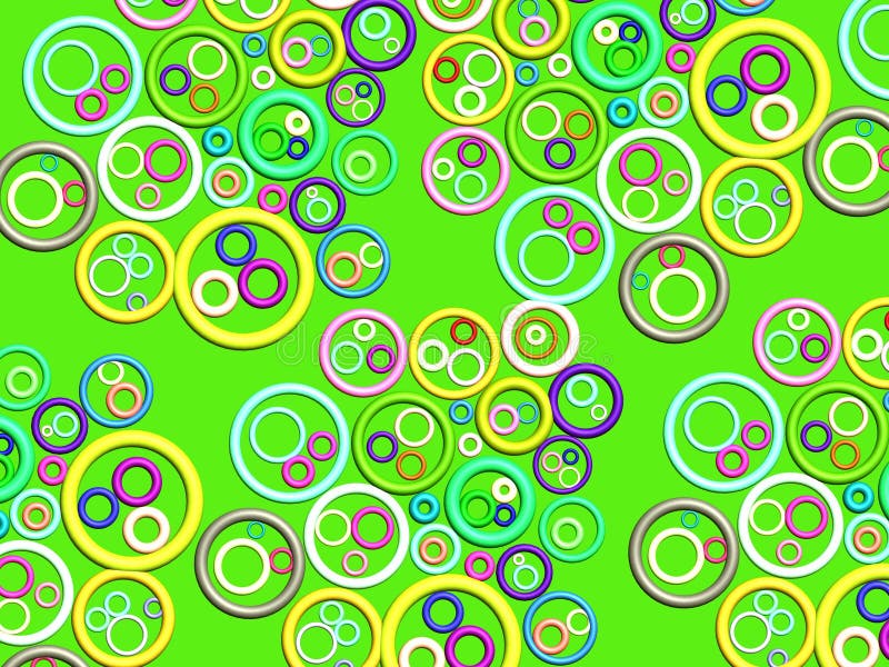 3D-Funny Rings Pattern(on Green) Picture. Image: 345102