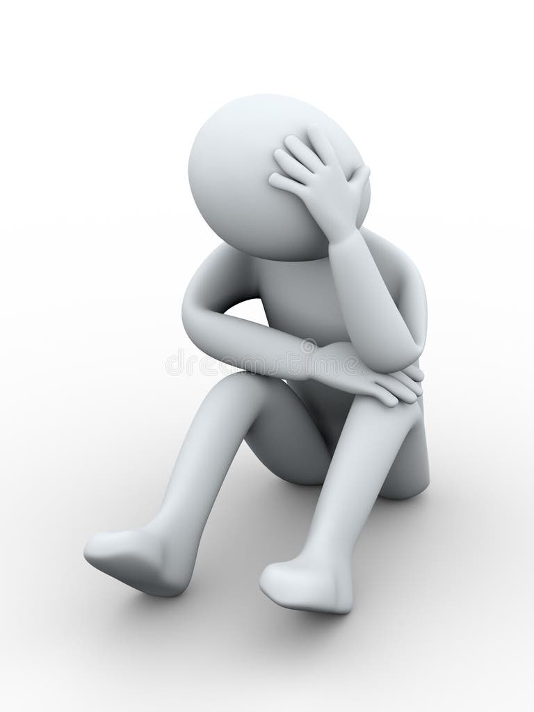 Depression 3d Man Sad Stock Illustrations – 1,489 Depression 3d Man Sad ...