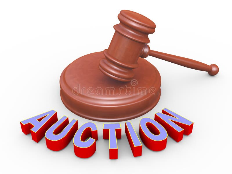 Auction in Gold stock illustration. Illustration of auction - 9725343