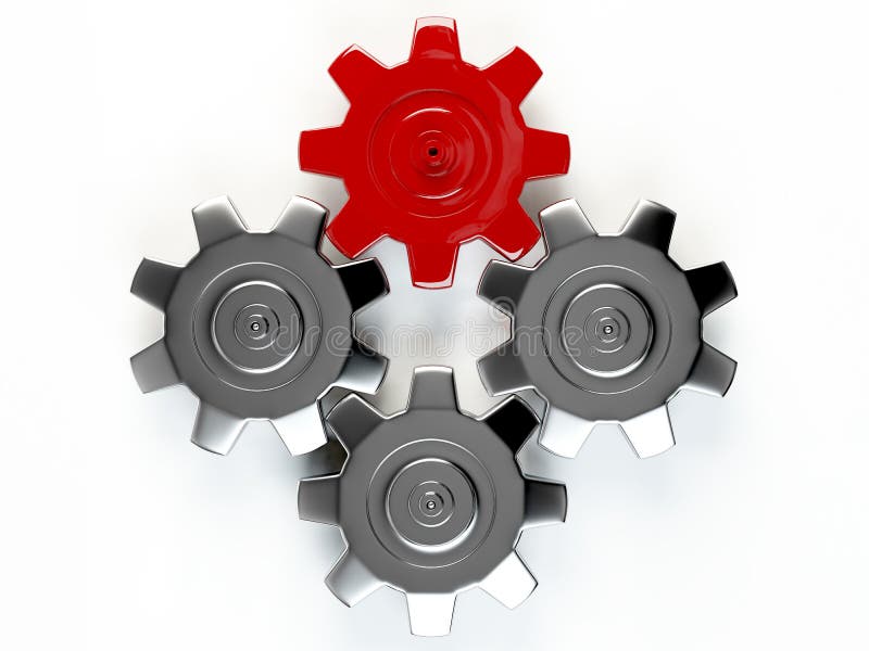 3D GEAR stock illustration. Illustration of team, cube - 15002475