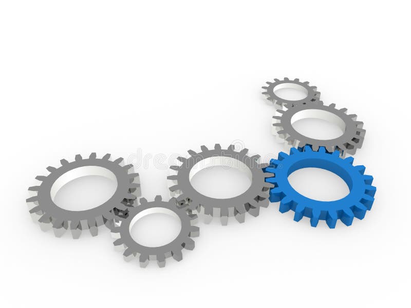 Steel gear wheels stock illustration. Illustration of engineering ...