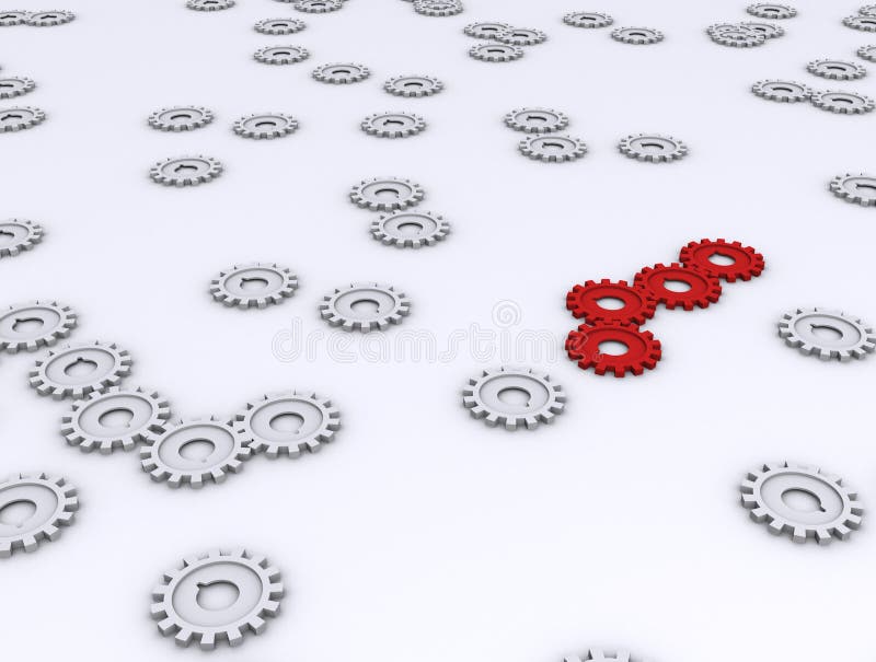 3d gears stock illustration. Illustration of abstract - 2446674