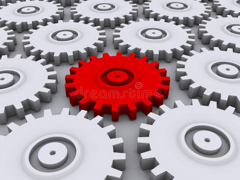 3d gears stock illustration. Illustration of equipment - 2934229