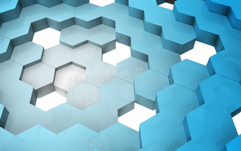 3D Geef Van Hexagon Structuur Terug Stock Illustratie - Illustration of ...