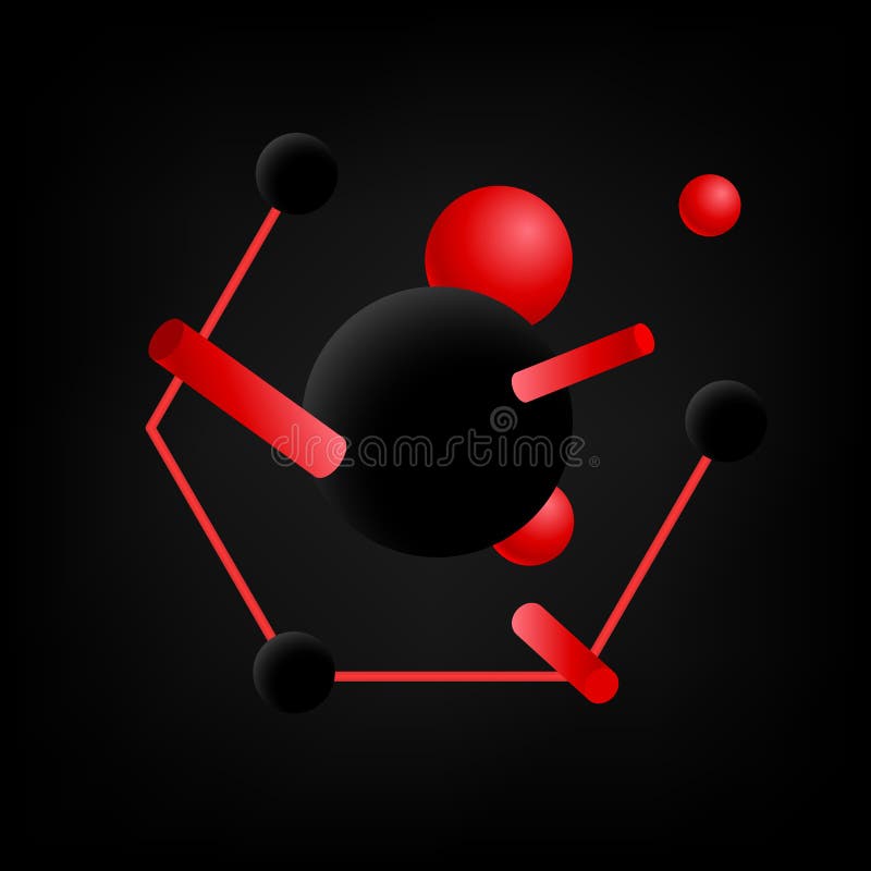 3D Geometric Shapes. Abstract Background with Realistic Triangles and ...