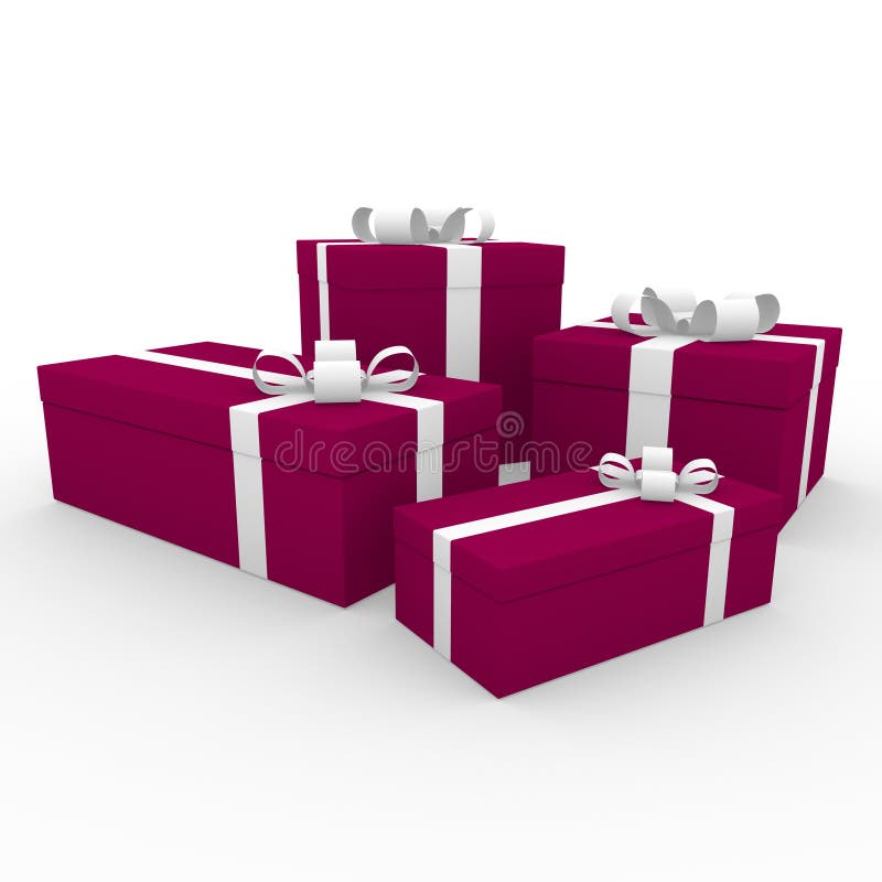3d gift box red white stock illustration. Illustration of card - 16906644