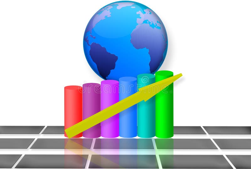 3d growth chart stock illustration. Illustration of chart - 1893308