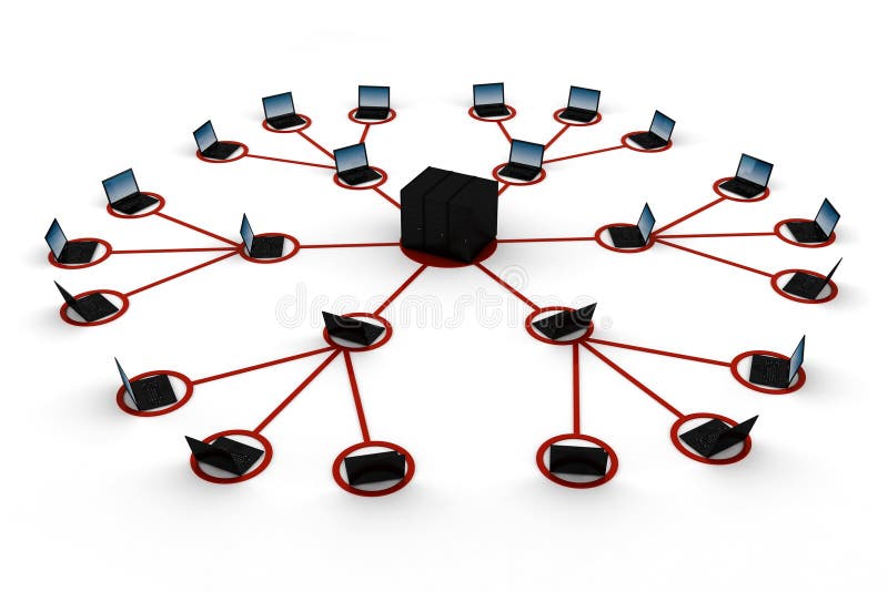 Local Area Network Diagram stock illustration. Illustration of internet ...
