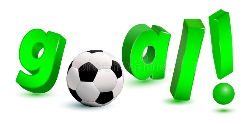 3d goal text stock vector. Illustration of leisure, game - 22186701