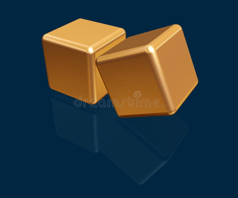 3d gold cubes stock illustration. Illustration of precious - 6036233