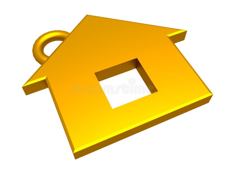 Gold house logo with wave stock illustration. Illustration of arch ...