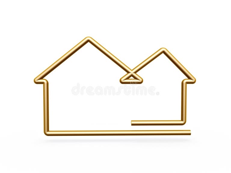 Gold Line House Symbol Stock Illustrations – 8,167 Gold Line House ...