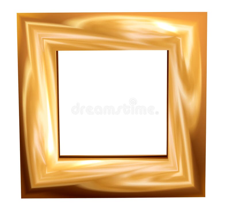 3D golden frame stock illustration. Illustration of square - 4485907