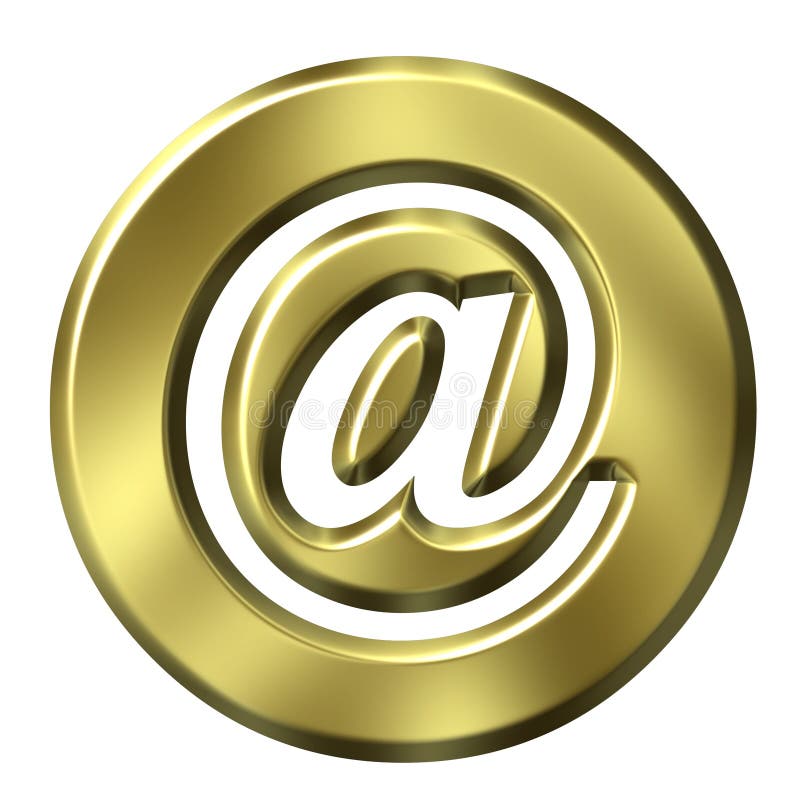 Gold Email Symbol stock illustration. Illustration of symbol - 5616530