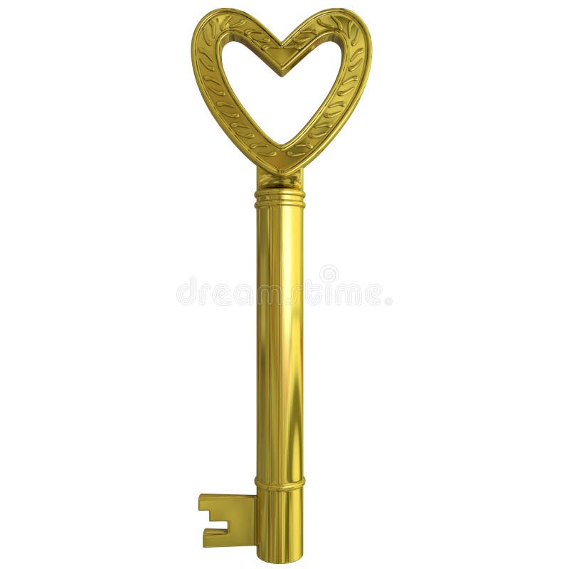 3d golden key stock illustration. Illustration of gold - 5659057