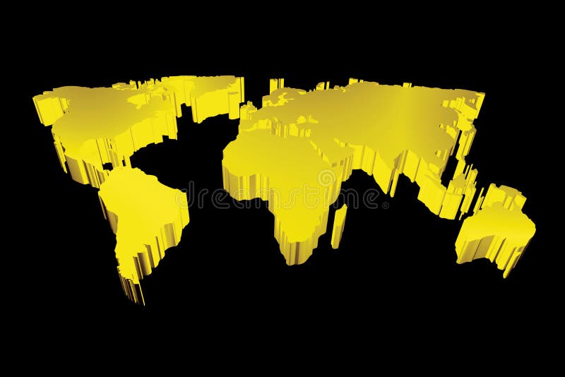 3d golden map stock illustration. Illustration of gold - 5943670