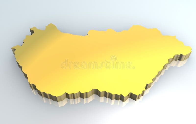 3d flag map of Hungary stock illustration. Illustration of patriotic ...