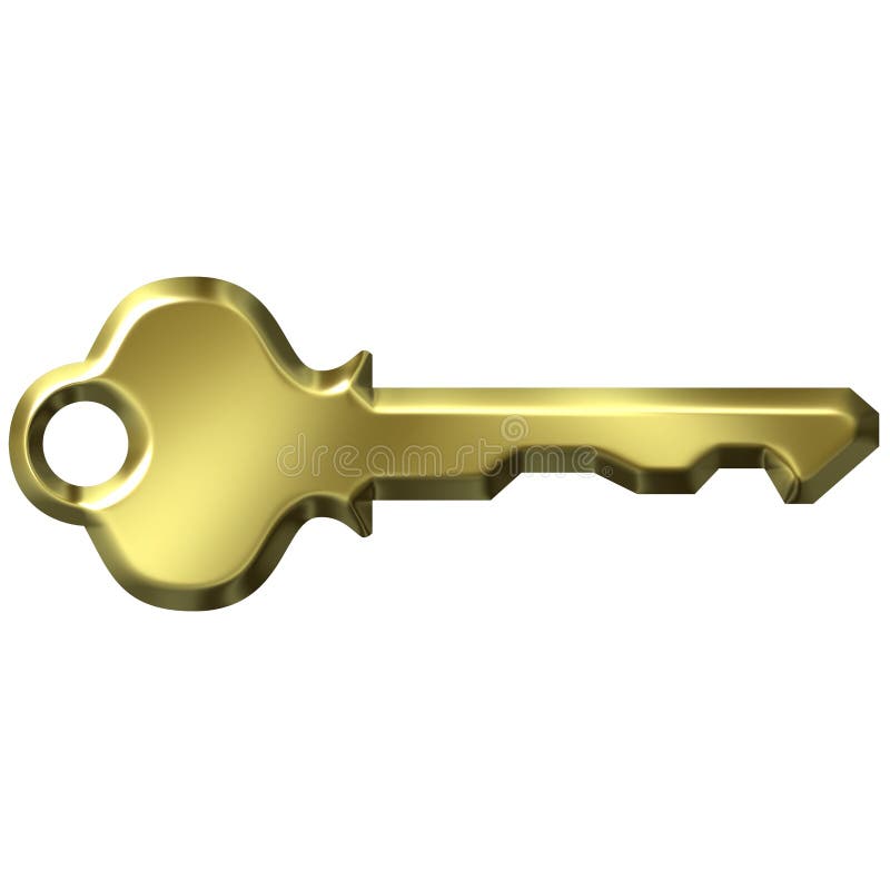 House Key To Unlock Brass Lock for Home Door Stock Vector ...