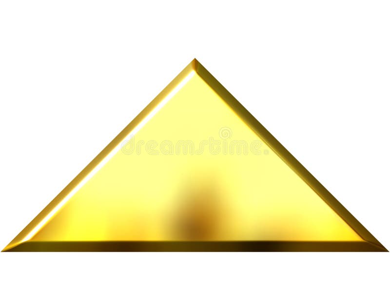 3D Golden Pyramid stock illustration. Illustration of triangle - 7115988