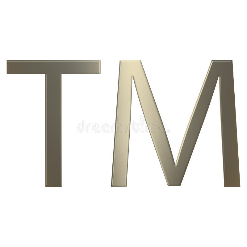 3D Gouden Handelsmerk stock illustratie. Illustration of wettelijk ...