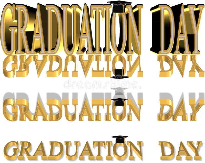 3d graduation text stock illustration. Illustration of school - 19469467