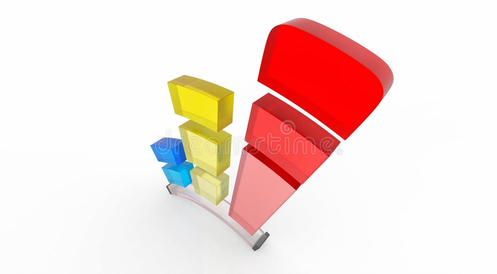 3d Graph Showing Profits or Earnings Stock Illustration - Illustration ...