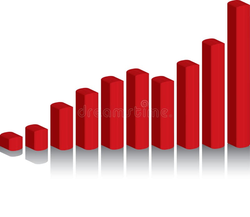 3d Graph Showing Rise in Profits or Earnings Stock Vector ...