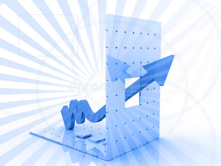 3d Graph Showing Rise in Profits Stock Illustration - Illustration of ...